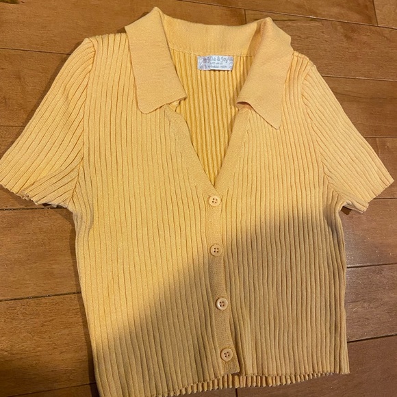 Jolie & Joy by FCT With Love | Tops | Women Yellow Croptop | Poshmark